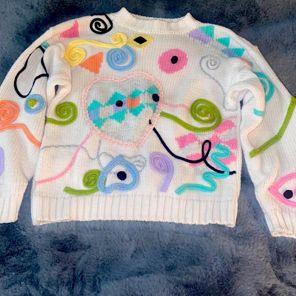 One Step Ahead | Sweaters | 8s Crazy Colorful 3d Sweater Knit One Step ...
